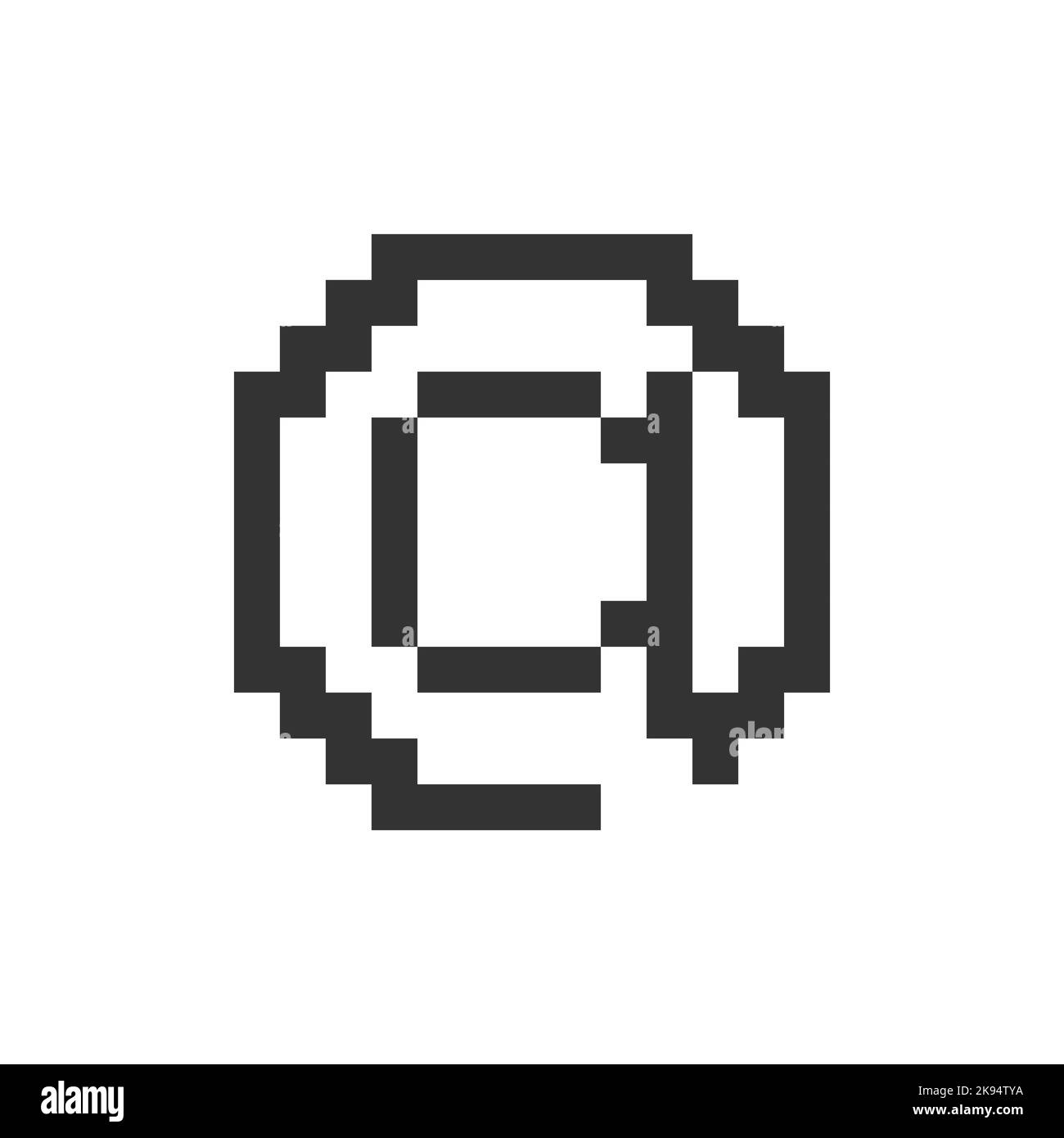 At sign pixelated ui icon Stock Vector Image & Art - Alamy