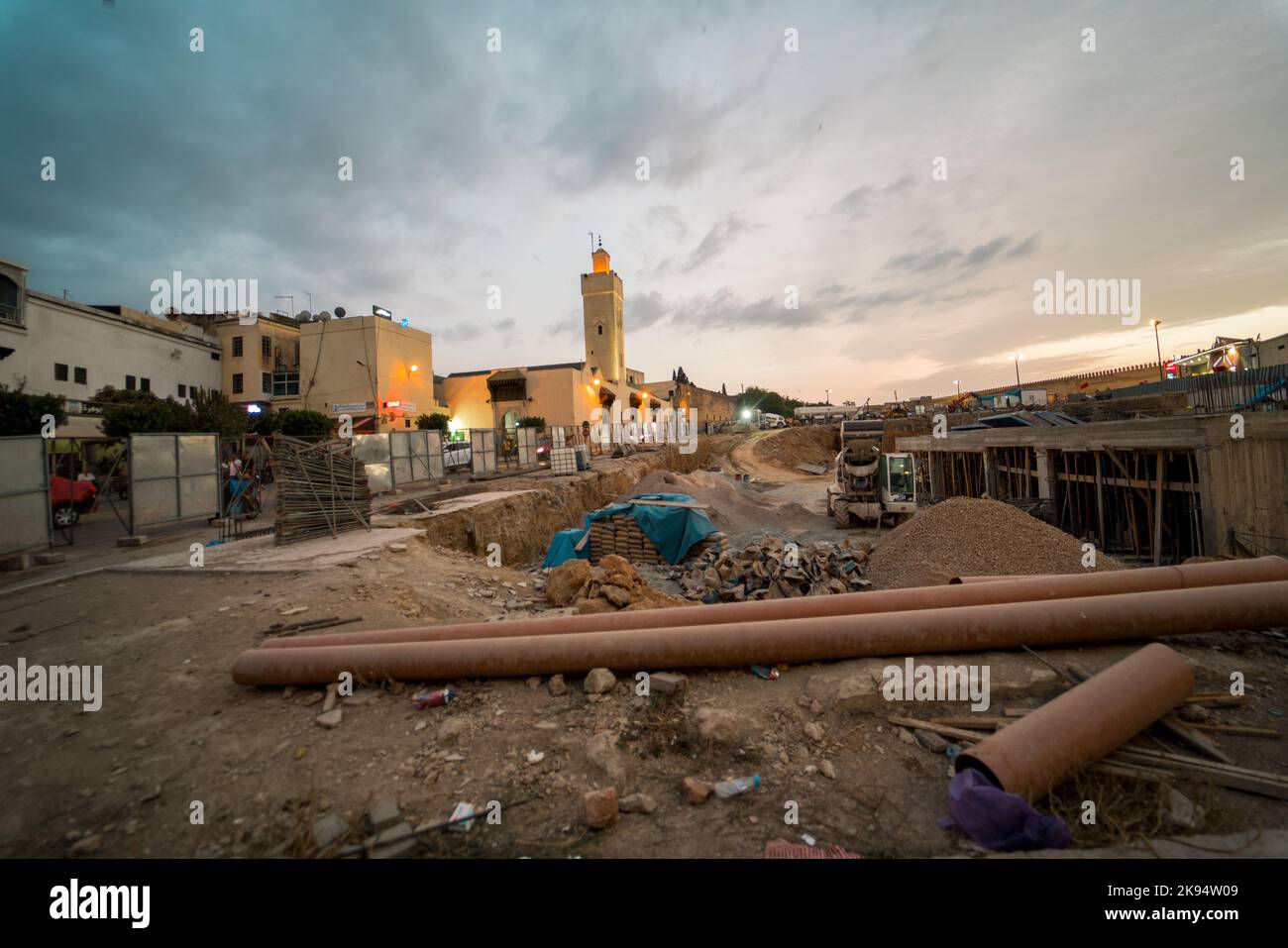 A construction site of an underground parking lot in Morocco Stock ...