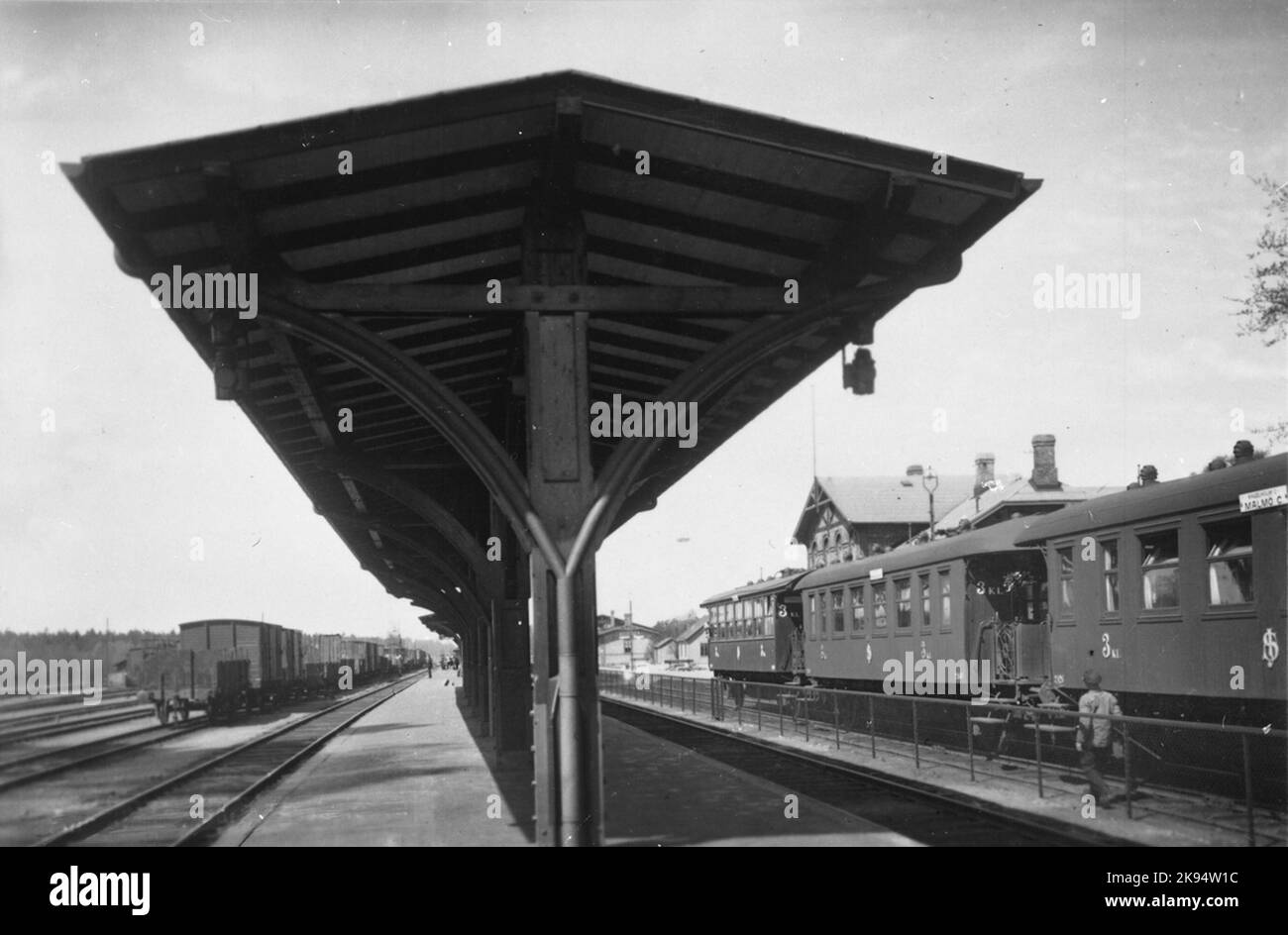 The station was opened in 1885. The station house and the railway year ...