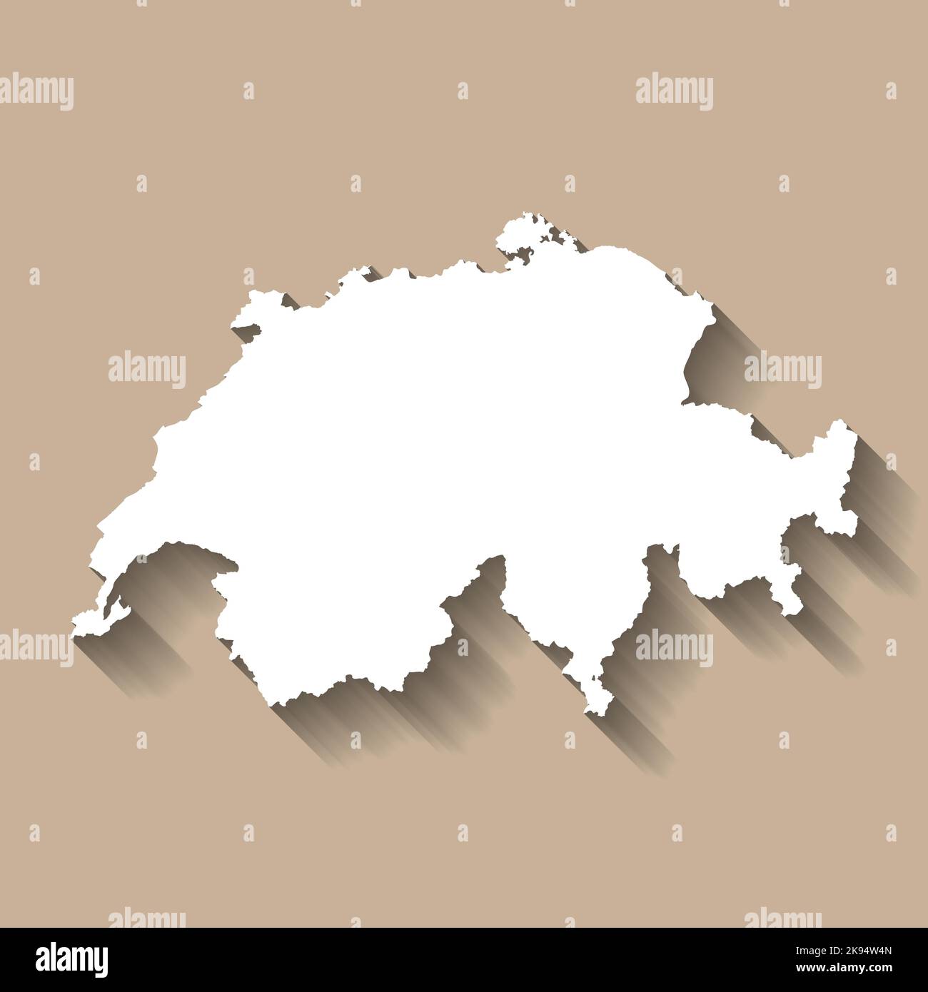 Switzerland vector country map silhouette Stock Vector Image & Art - Alamy