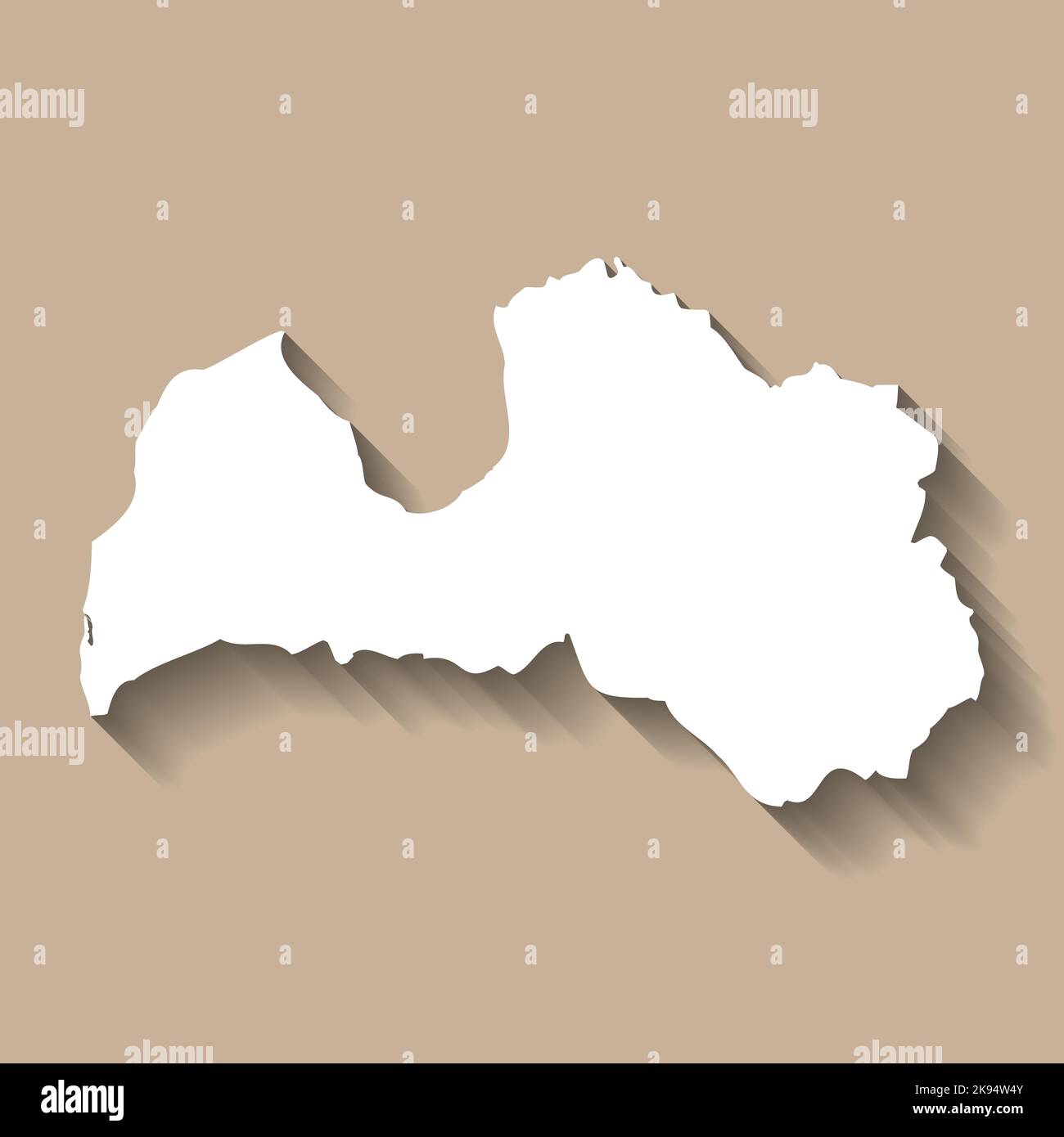 Latvia vector country map silhouette Stock Vector Image & Art - Alamy