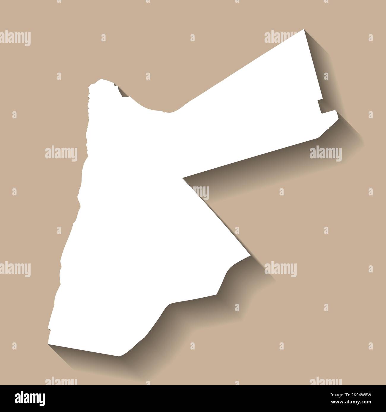 Jordan vector country map silhouette Stock Vector Image & Art - Alamy