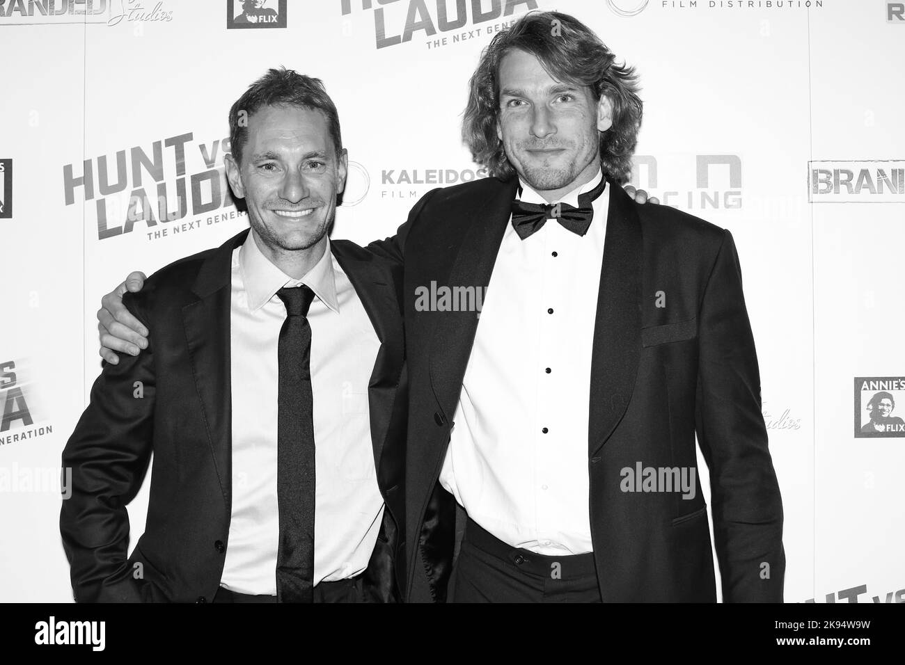 Freddie Hunt and Mathias Lauda attend the World Premiere of Hunt vs ...