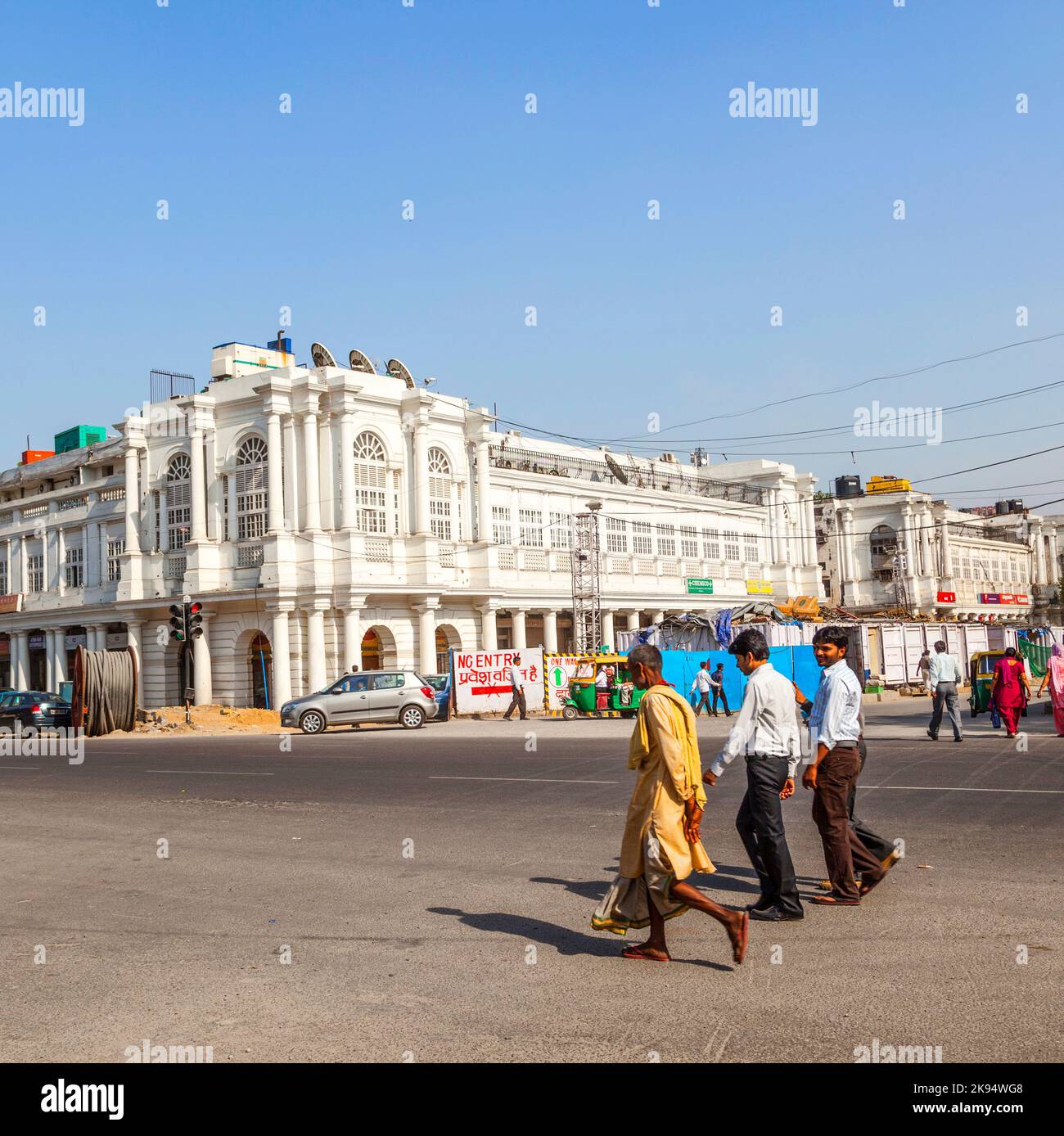 DELHI, INDIA - NOV 16: Connaught Place is one of the largest financial ...