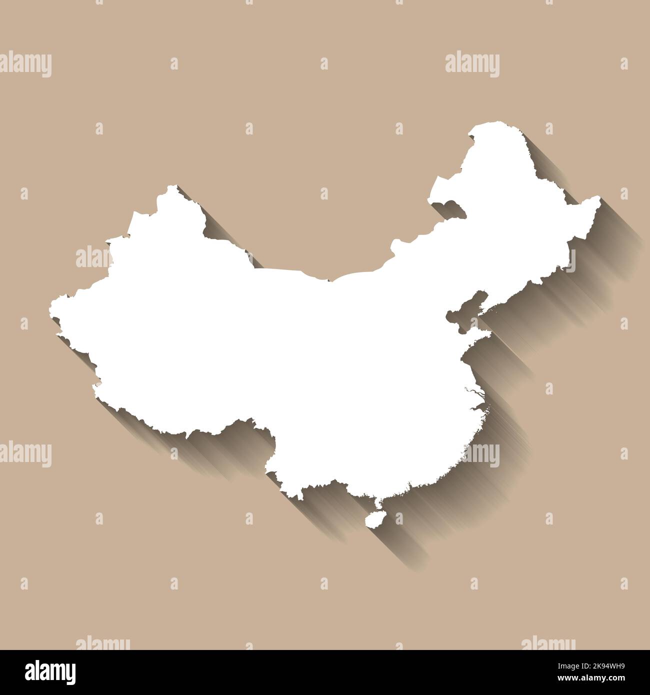 China vector country map silhouette Stock Vector Image & Art - Alamy
