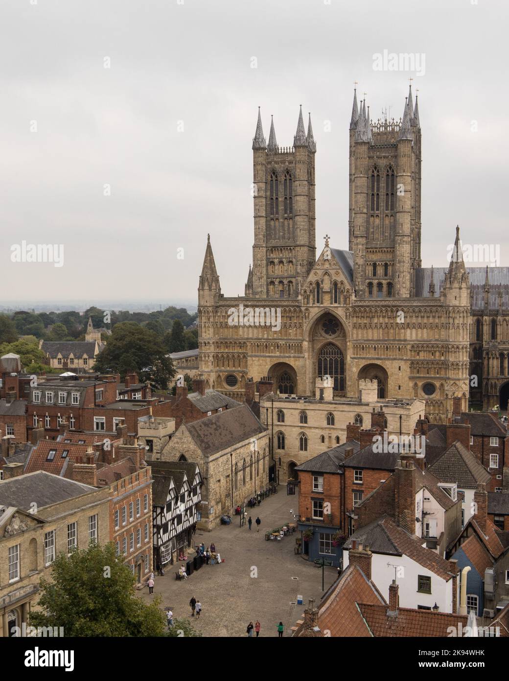 Lincoln cathedral from castle hi-res stock photography and images - Alamy