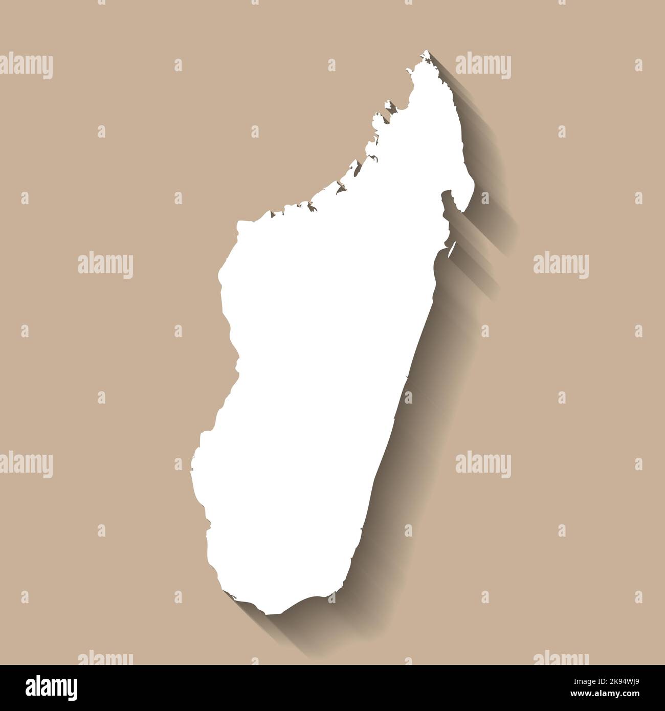 Madagascar vector country map silhouette Stock Vector Image & Art - Alamy