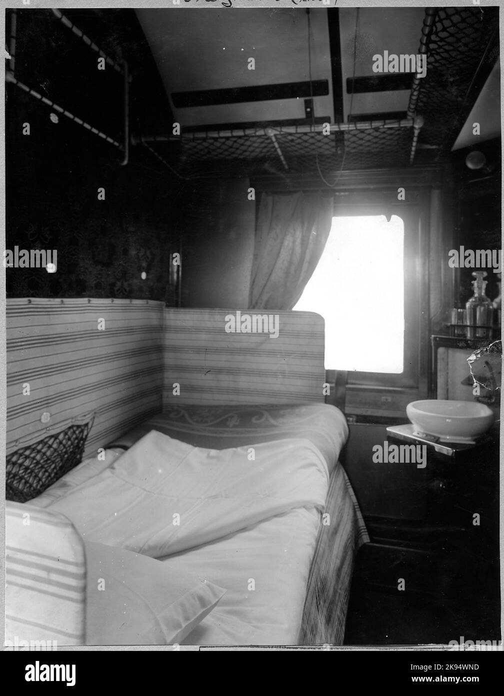Interior of 1st class sleeping compartment. State Railways, SJ AO1C ...