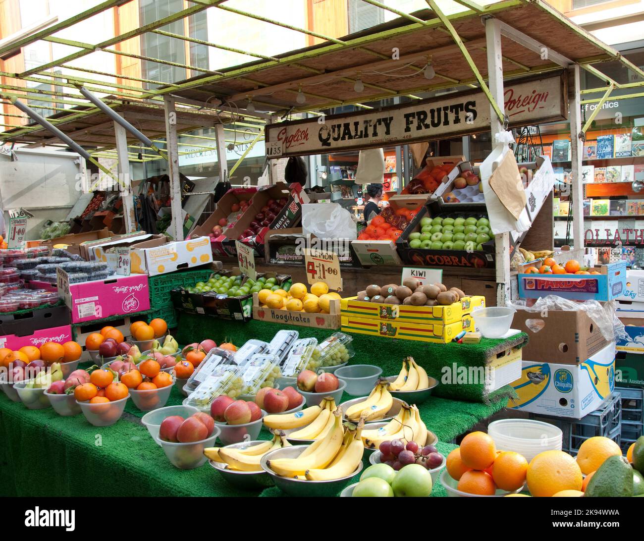 Fruit stall, Berwick Street Market, Soho, London, UK. This market is ...