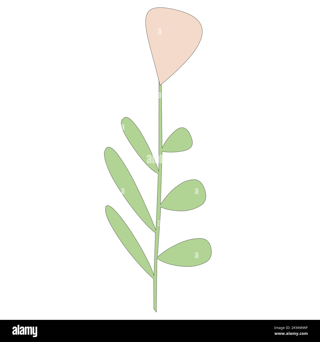 Single vector leaf hi-res stock photography and images - Alamy