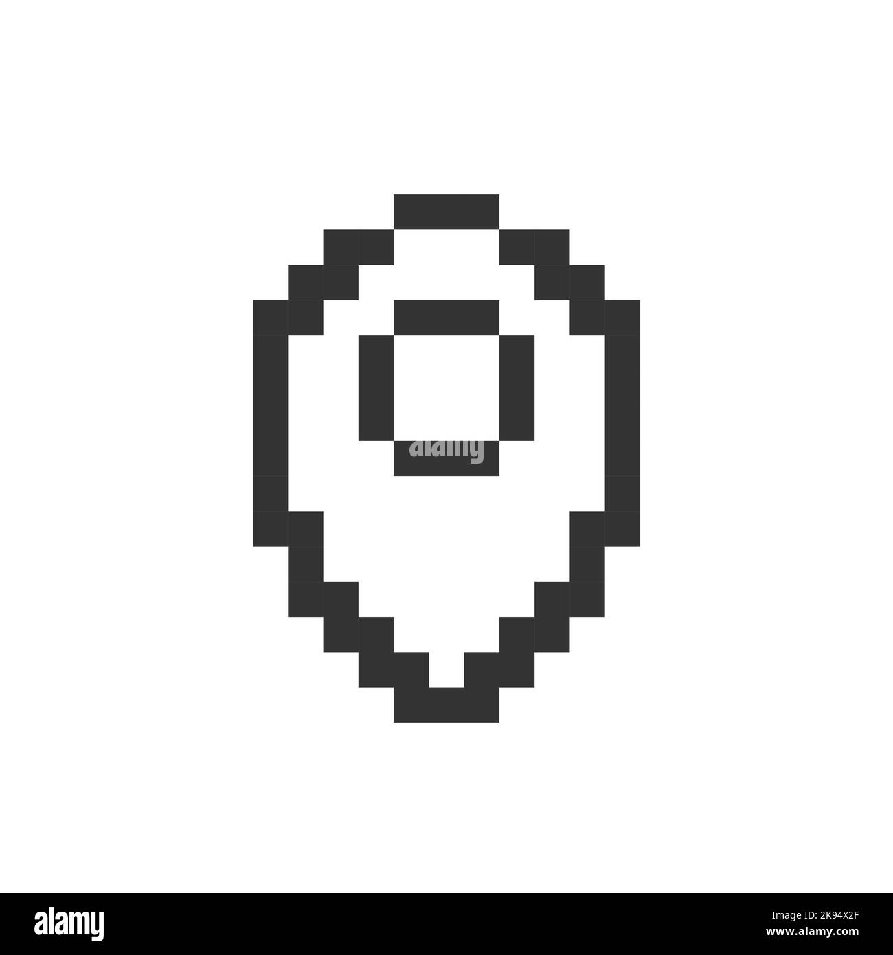 Destination pin pixelated ui icon Stock Vector Image & Art - Alamy