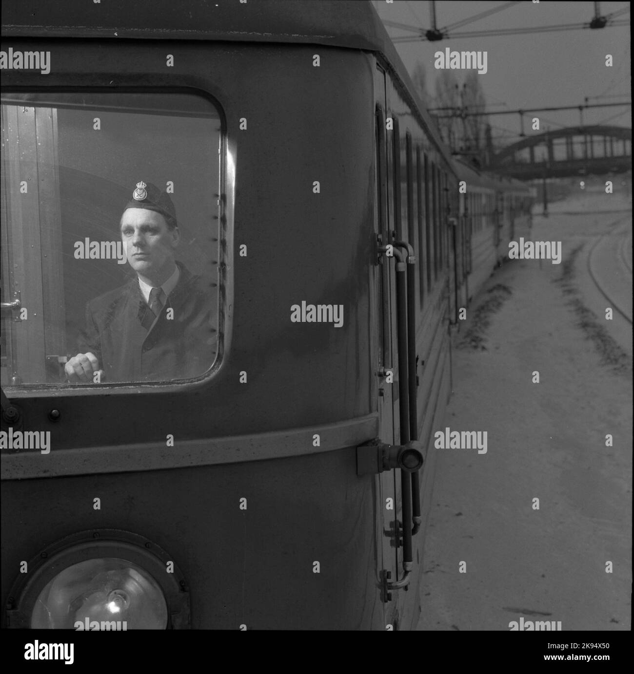 Locomotive driver in service Stock Photo - Alamy