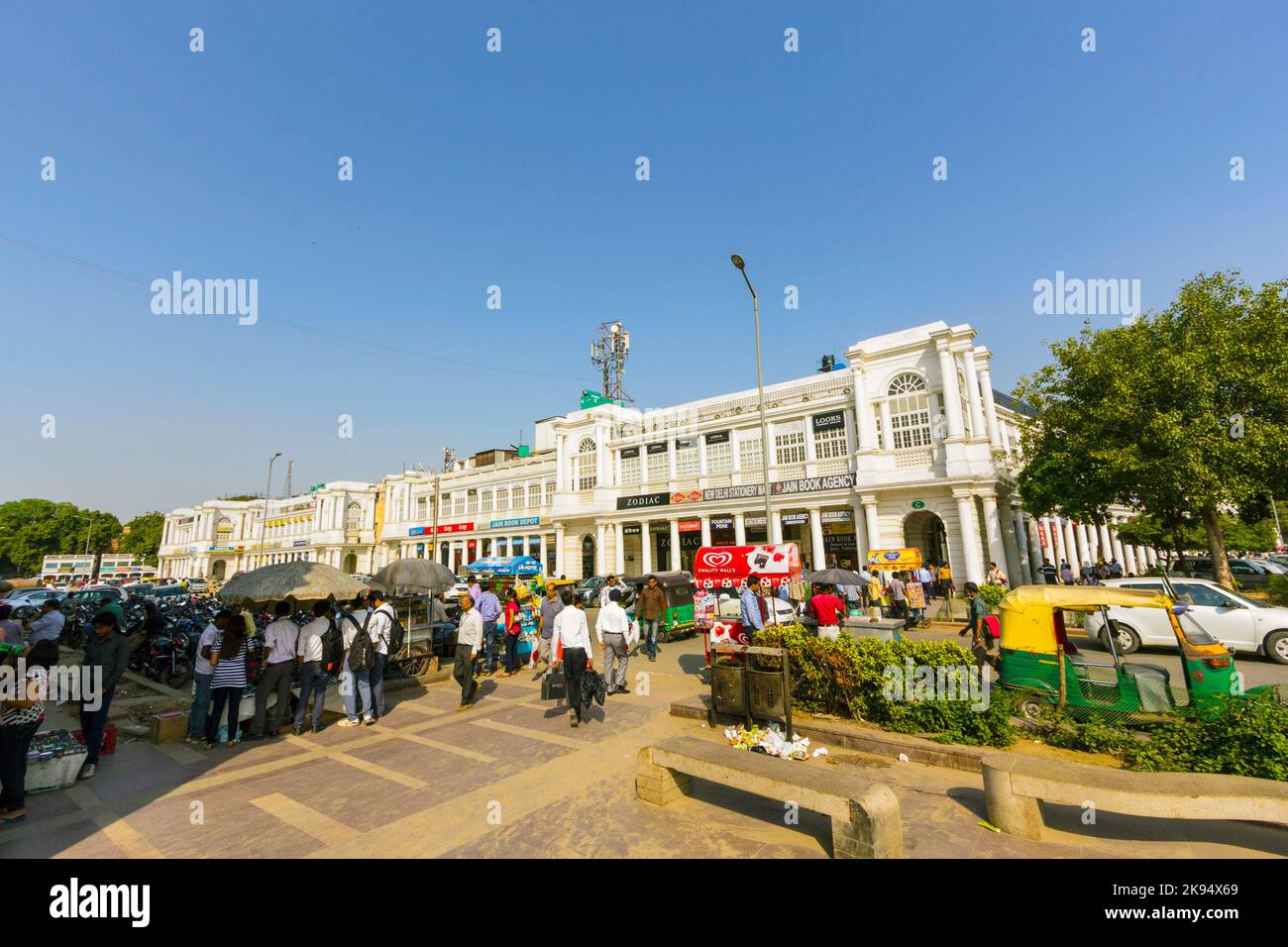 DELHI, INDIA - NOV 16: Connaught Place is one of the largest financial ...