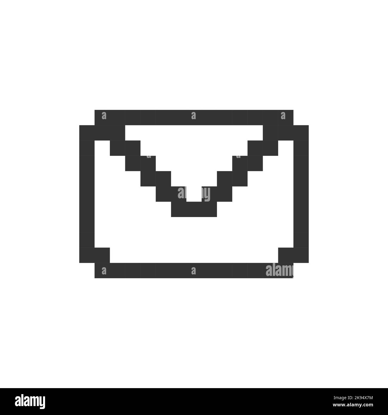 Get new letter in mailbox pixelated ui icon Stock Vector Image & Art ...