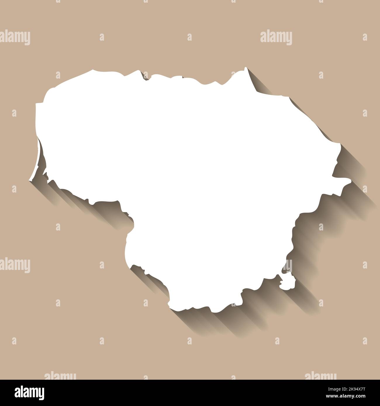 Lithuania vector country map silhouette Stock Vector Image & Art - Alamy