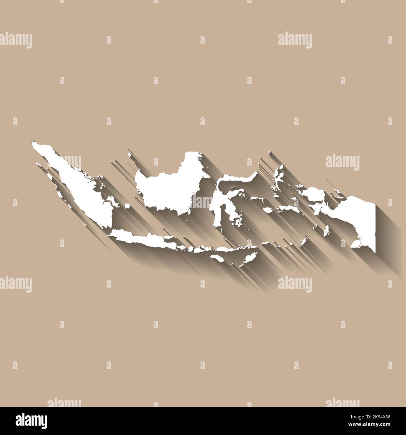 Indonesia vector country map silhouette Stock Vector Image & Art - Alamy