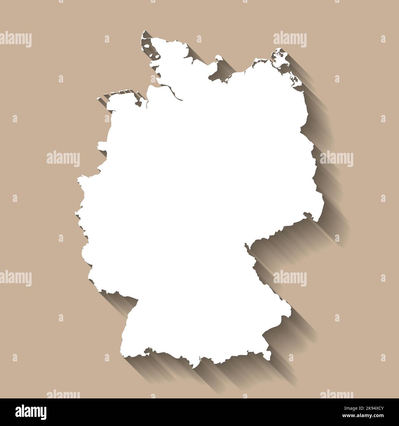 Germany vector country map silhouette Stock Vector Image & Art - Alamy