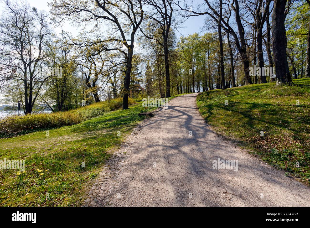 Southern palace gardens in Schwerin on the Fauler See Stock Photo - Alamy