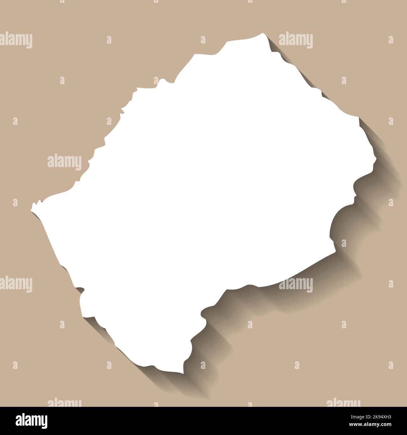 Lesotho vector country map silhouette Stock Vector Image & Art - Alamy