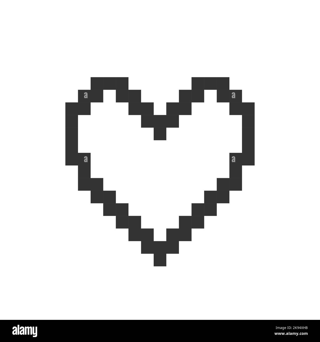 Minimalistic heart pixelated ui icon Stock Vector Image & Art - Alamy