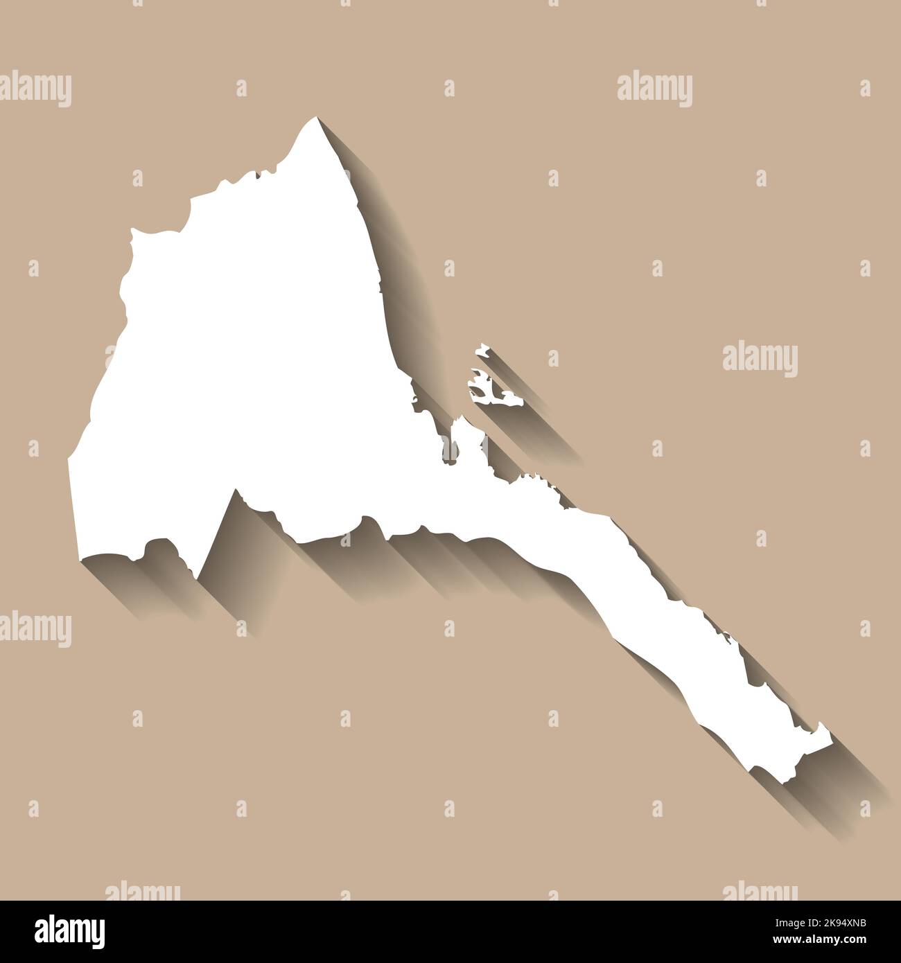 Eritrea Vector Country Map Silhouette Stock Vector Image And Art Alamy