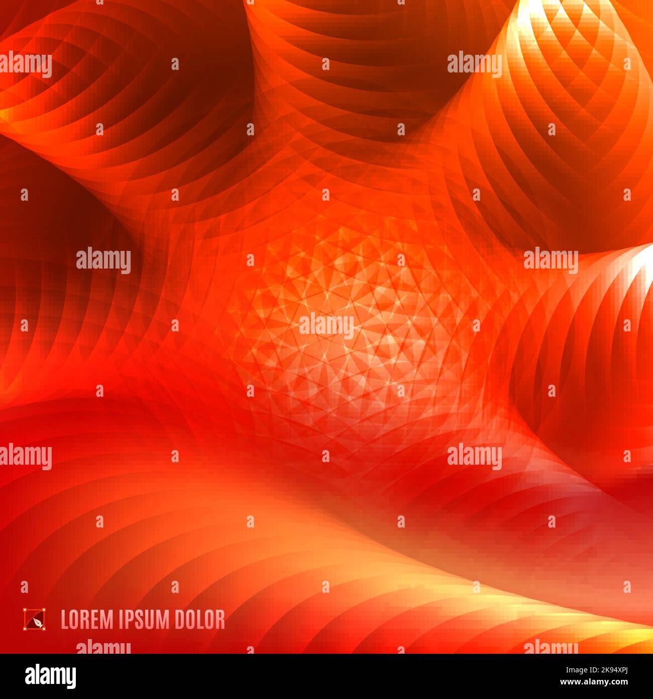 futuristic abstract red and orange color 3d fractal fantasy background Stock Vector Image & Art ...