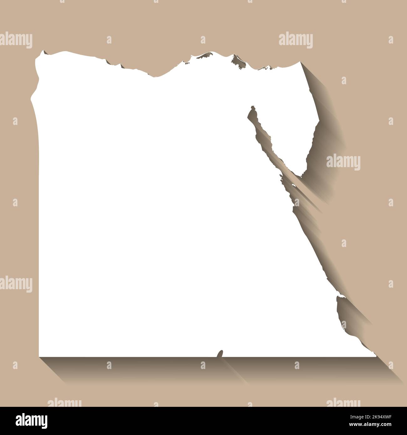 Egypt vector country map silhouette Stock Vector Image & Art - Alamy