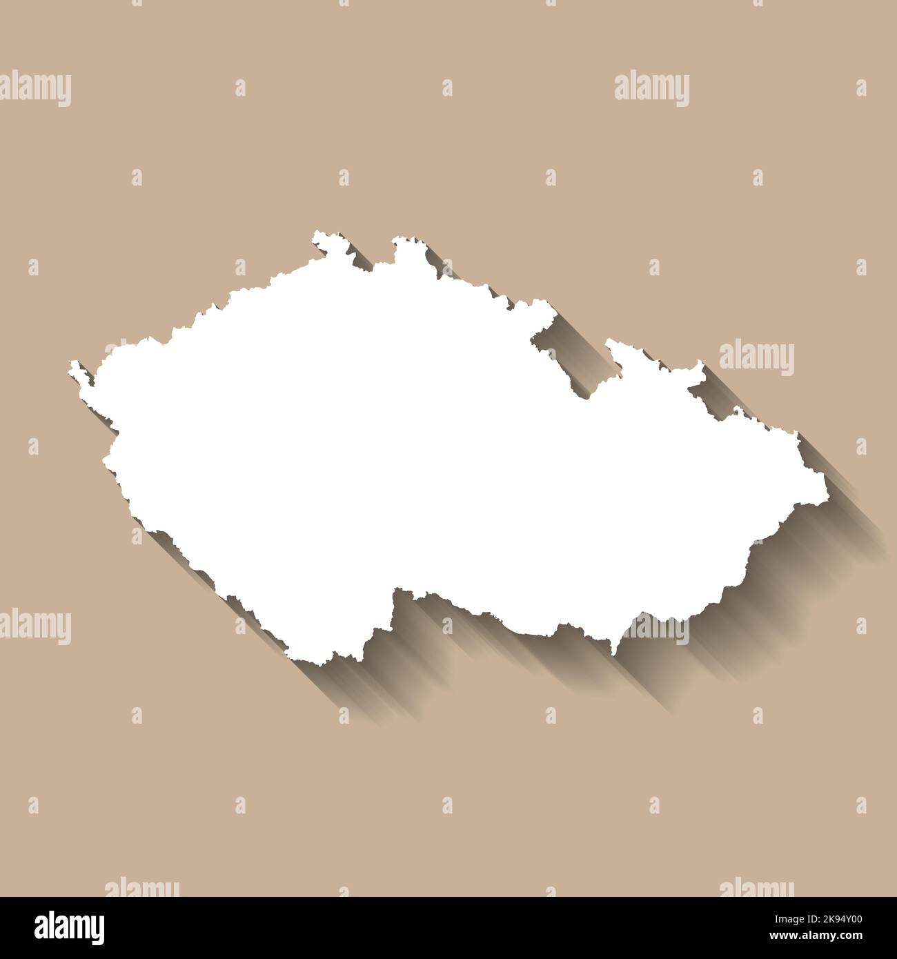Czech Republic vector country map silhouette Stock Vector Image & Art ...