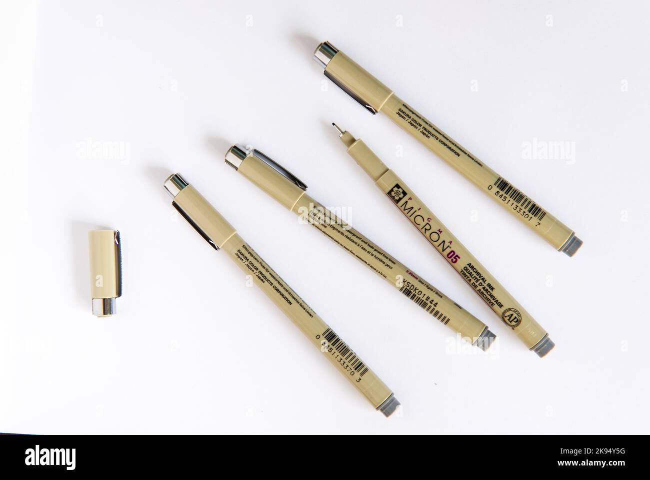 Lublin, Poland. 24 October 2022. bunch of Sakura Micron waterproof ...