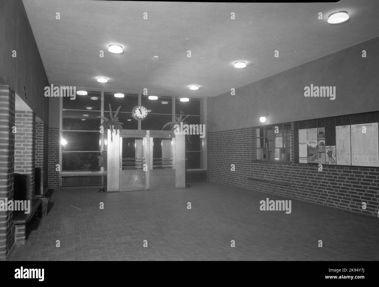 Interior towards the entrance and the ticket door to the right Stock ...