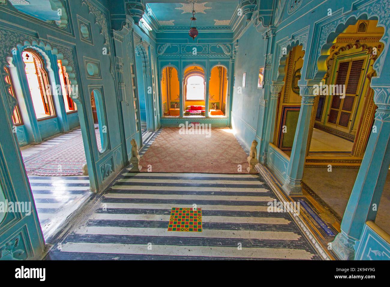 UDAIPUR, INDIA - OCT 21: inside the City Palace on Oct 21,2012 in ...