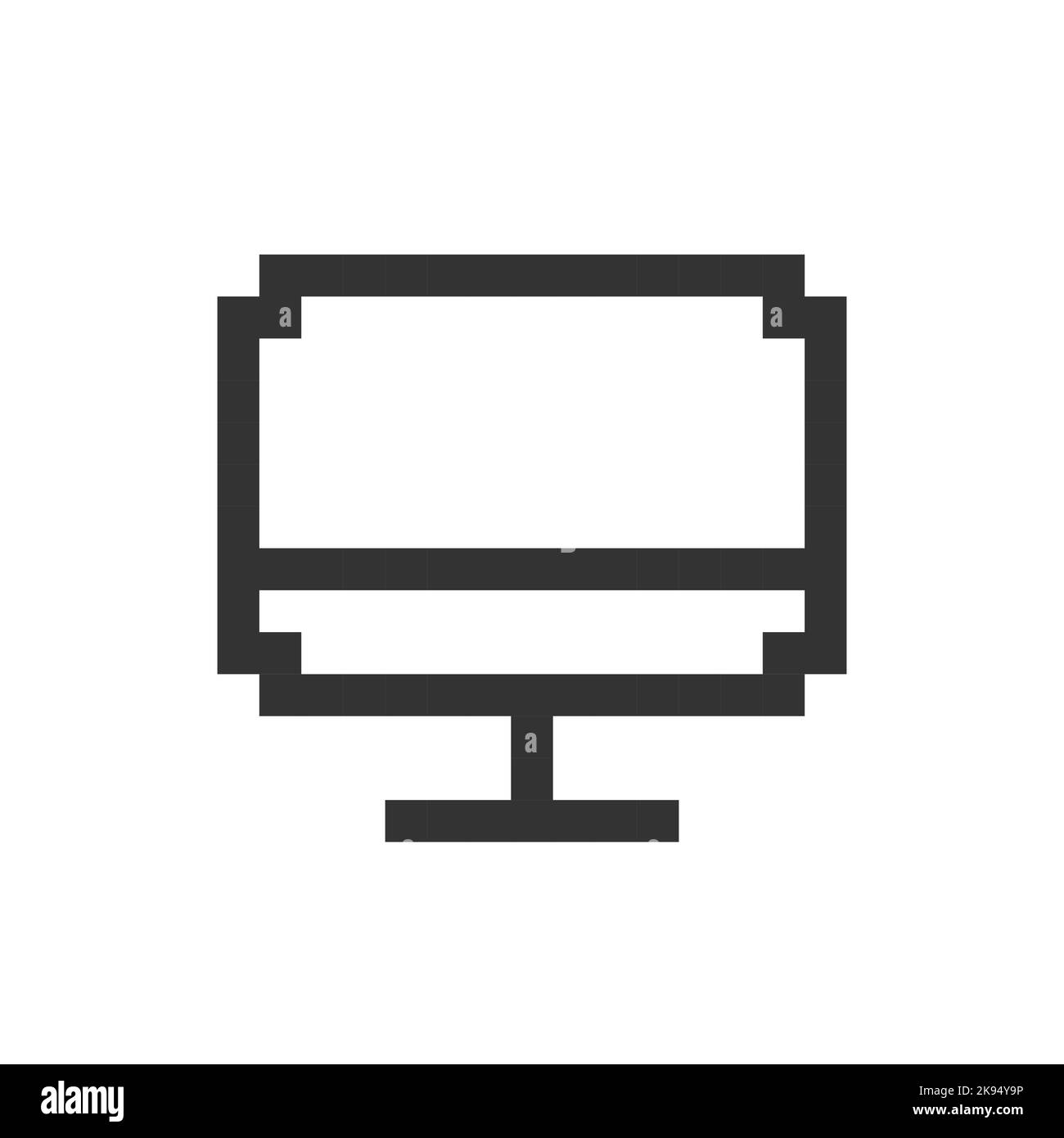 TV display pixelated ui icon Stock Vector Image & Art - Alamy