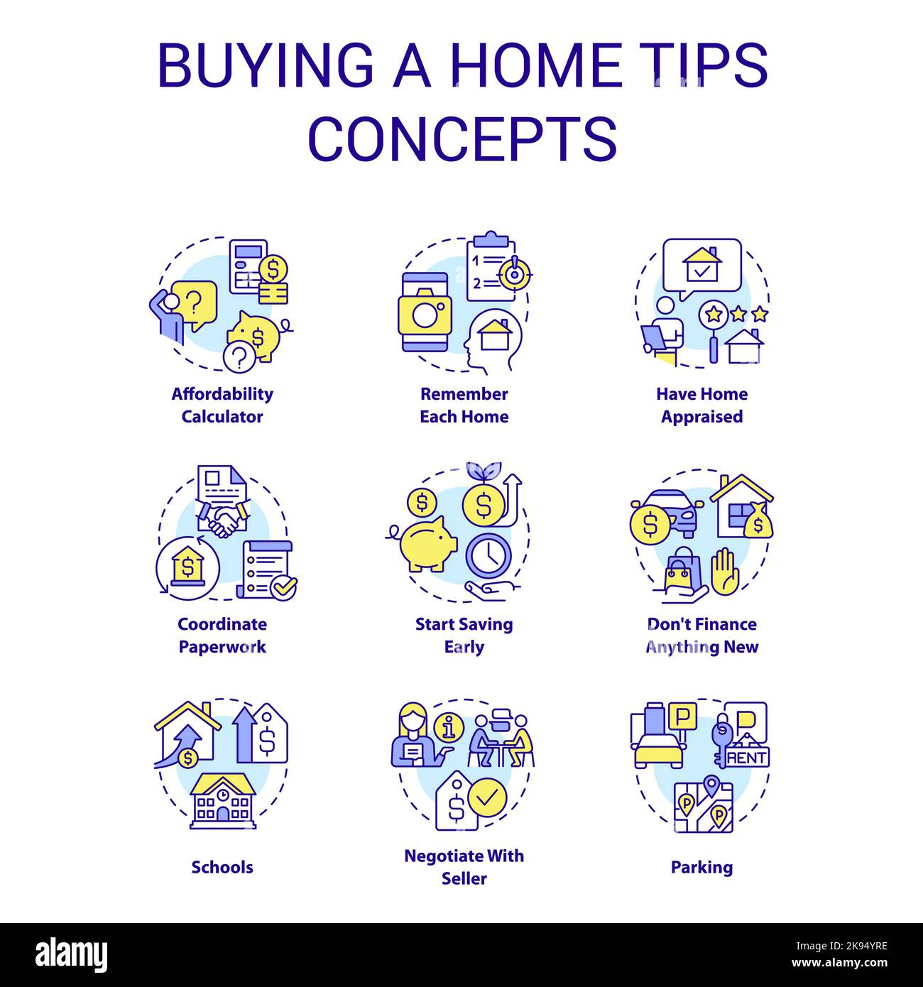 Buying first home Stock Vector Images - Alamy