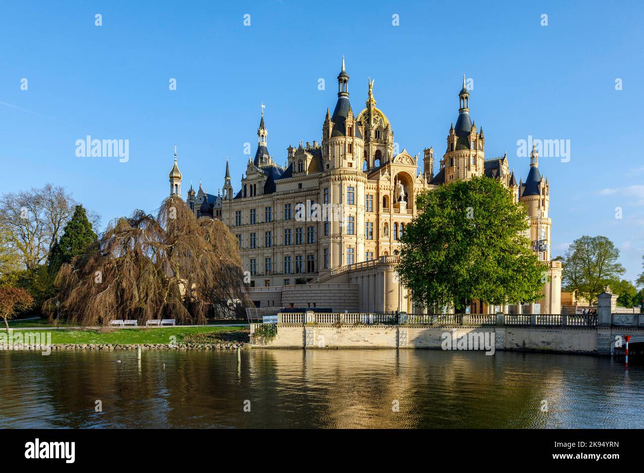 Schwerin Castle, seat of the state parliament of Mecklenburg-West ...