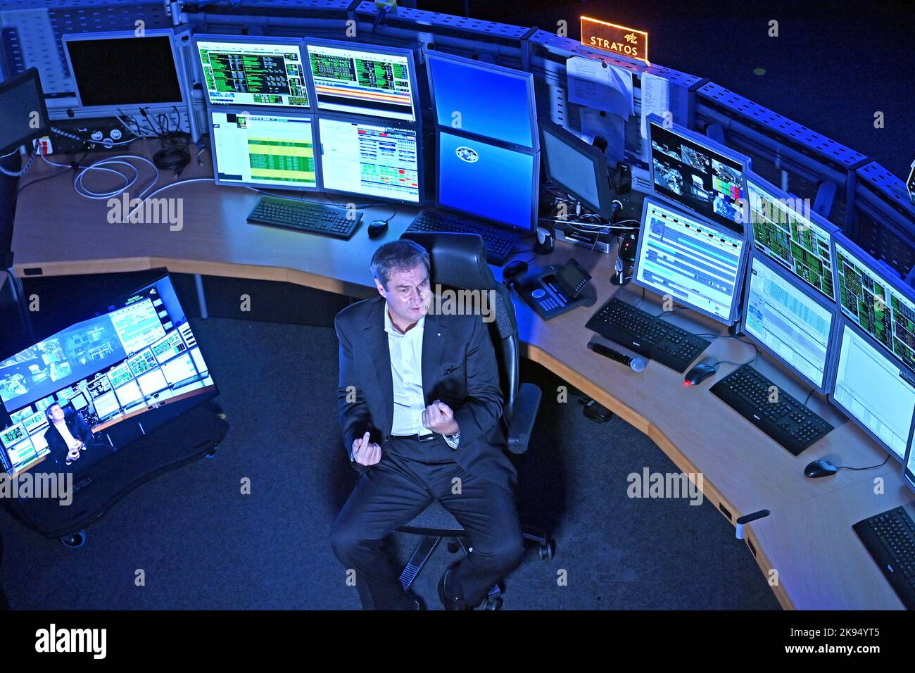 Markus SOEDER (Prime Minister of Bavaria and CSU Chairman) sits in the ...