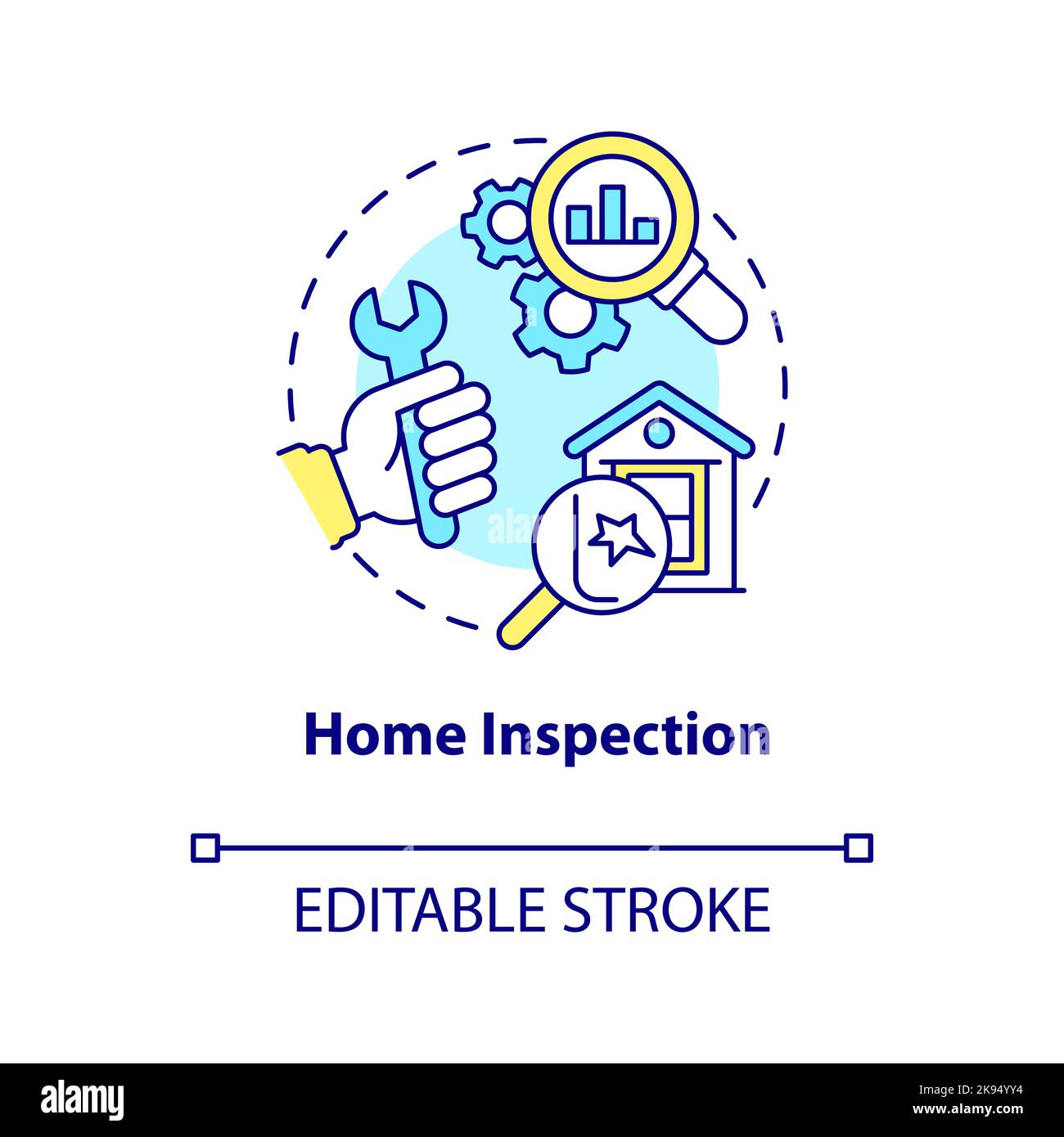 Home inspection concept icon Stock Vector Image & Art - Alamy