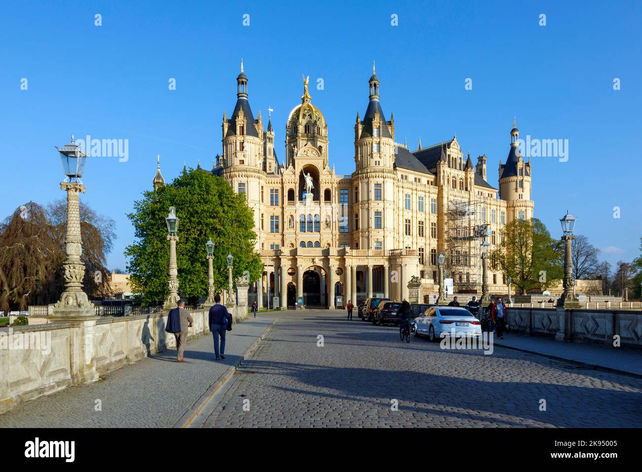 Schwerin Castle, seat of the state parliament of Mecklenburg-West ...