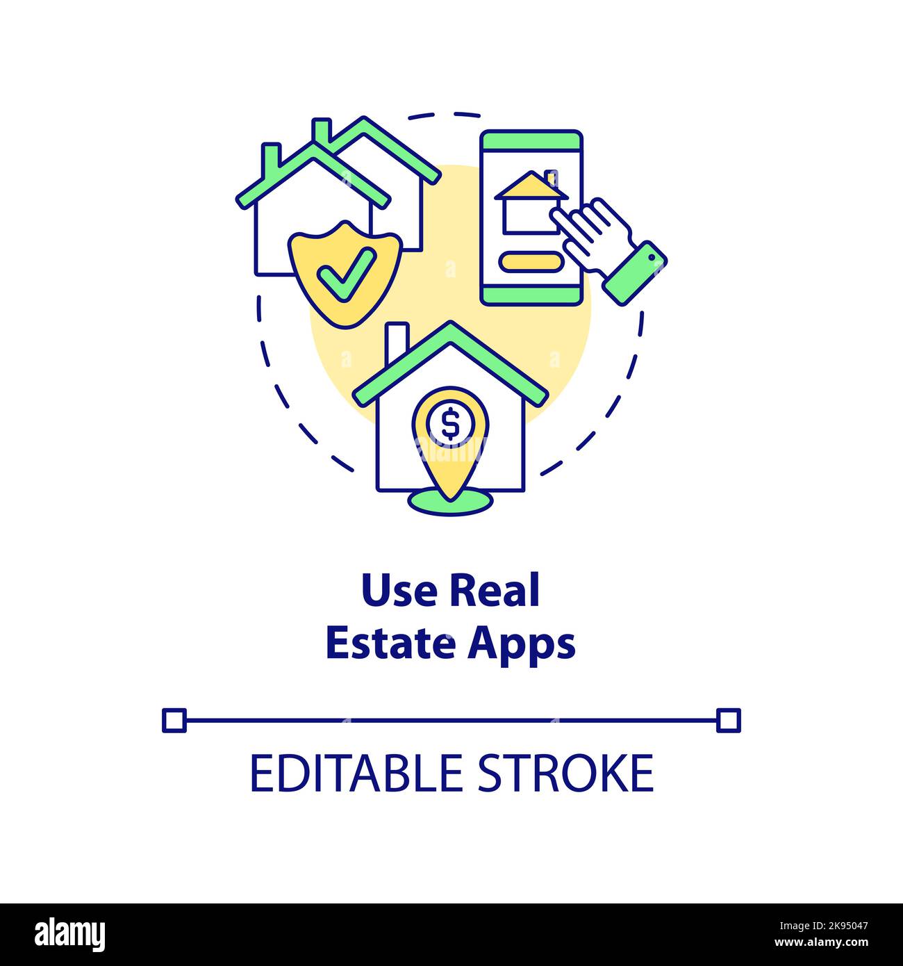 Buyer neighborhood symbol estate Cut Out Stock Images & Pictures - Alamy