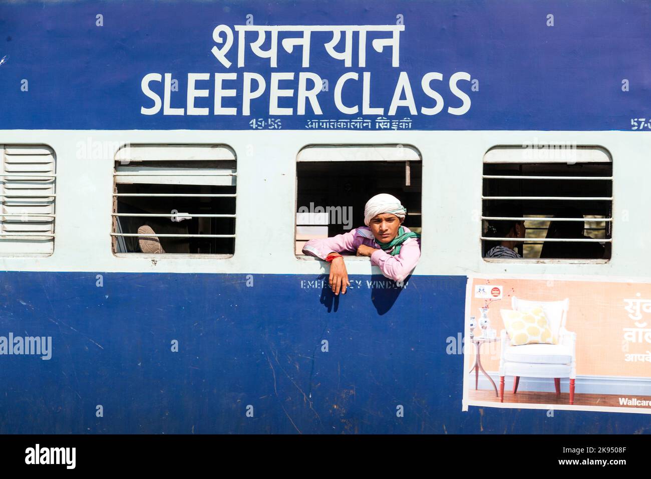 JAIPUR, INDIA - OCTOBER 23: Unidentified passengers hanging at the ...
