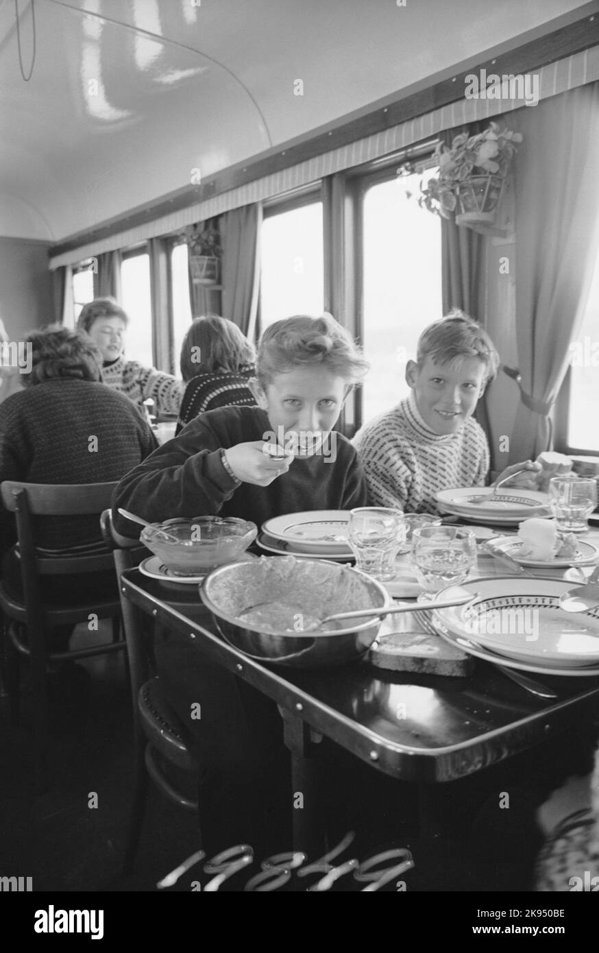 State Railways, SJ Train Home, Interior, Restaurant Car Stock Photo - Alamy