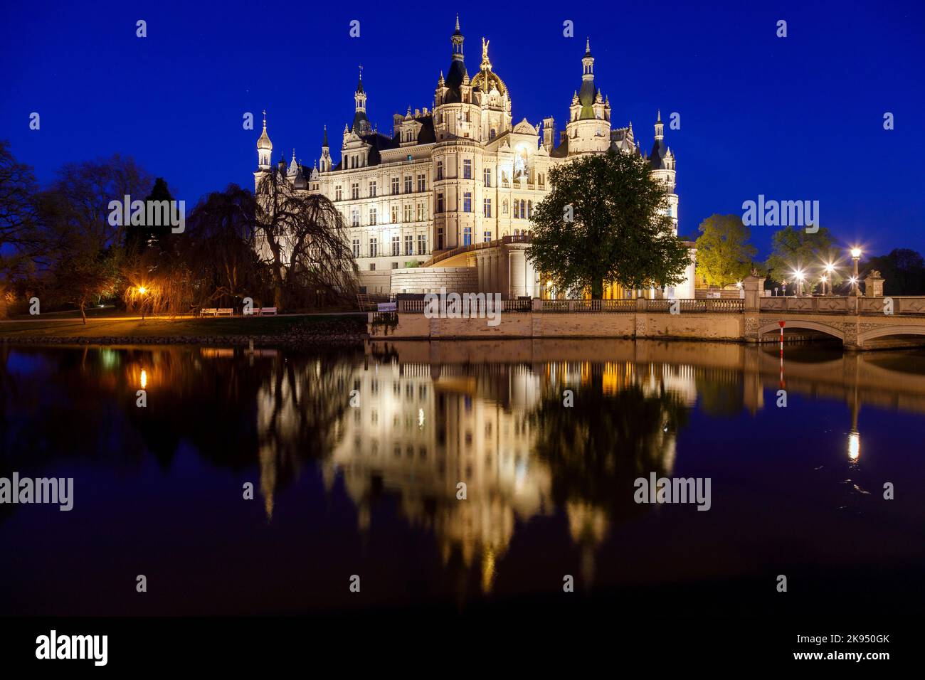 Schloss Schwerin, Sitz des Landtages von Mecklenburg-Vorpommern Stock ...