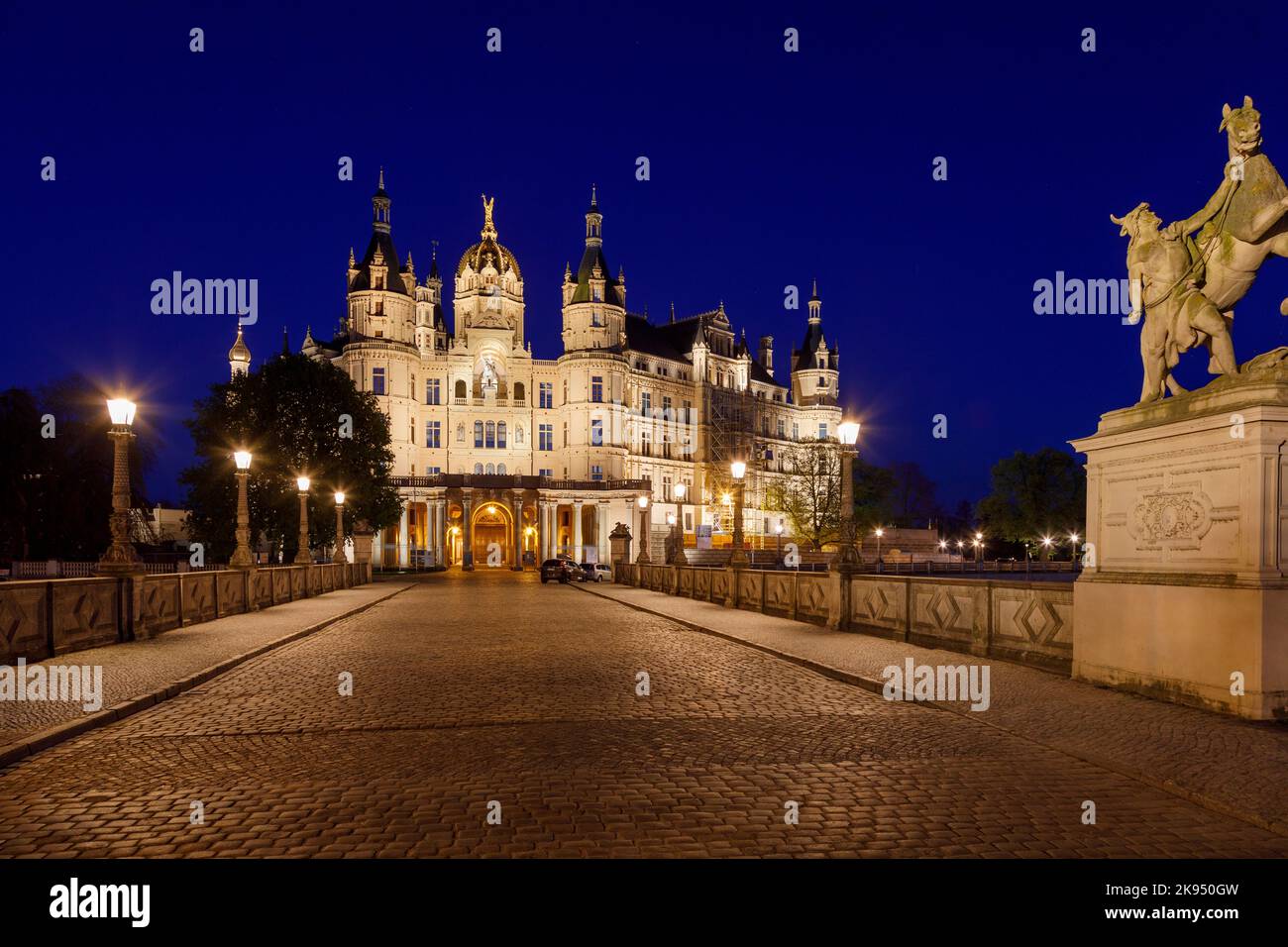 Schloss Schwerin, Sitz des Landtages von Mecklenburg-Vorpommern Stock ...
