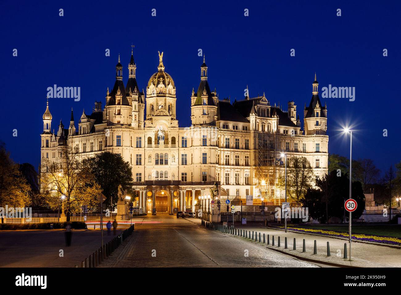 Schloss Schwerin, Sitz des Landtages von Mecklenburg-Vorpommern Stock ...