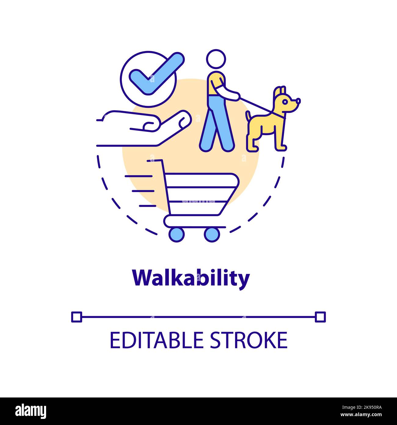Walkability concept icon Stock Vector Image & Art - Alamy