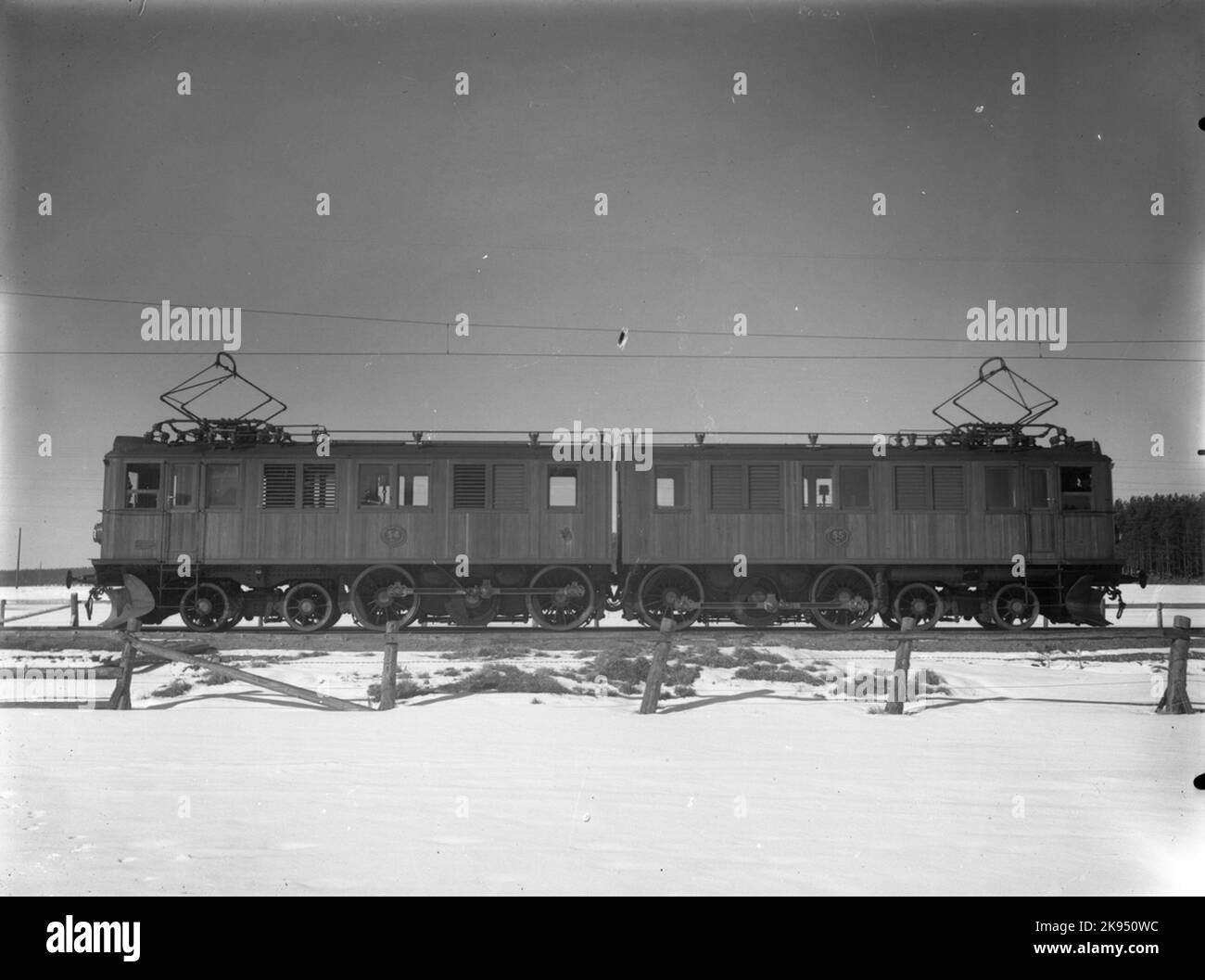 State Railways, SJ PB 54-55. Double locomotive, in wood, intended for ...