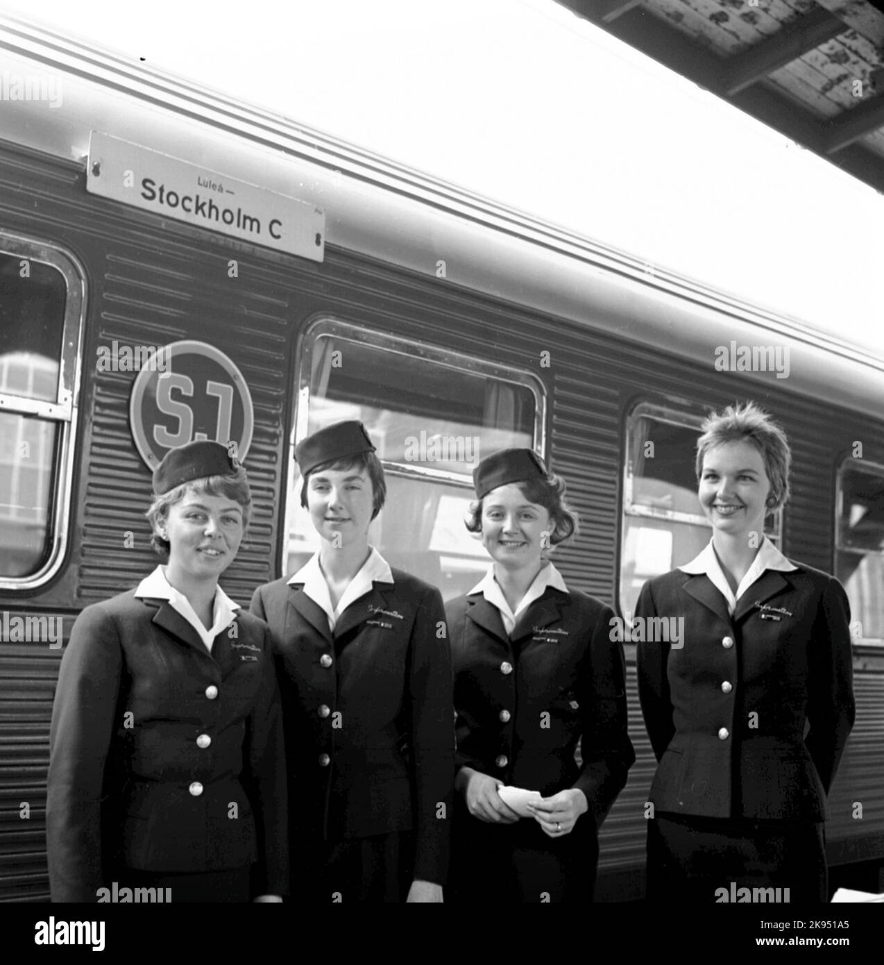 Station hostesses, Stockholm Central Stock Photo - Alamy