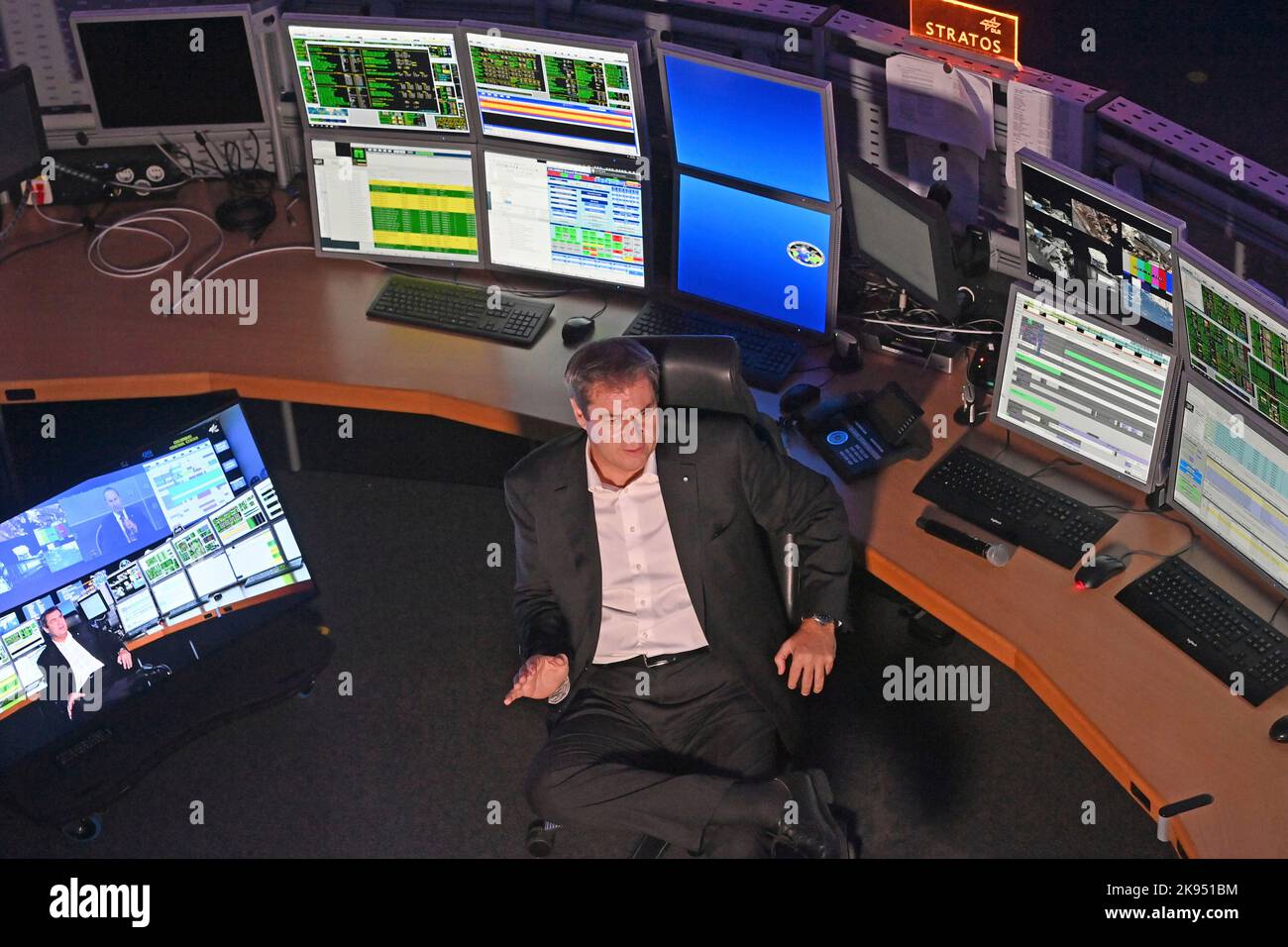 Markus SOEDER (Prime Minister of Bavaria and CSU Chairman) sits in the ...