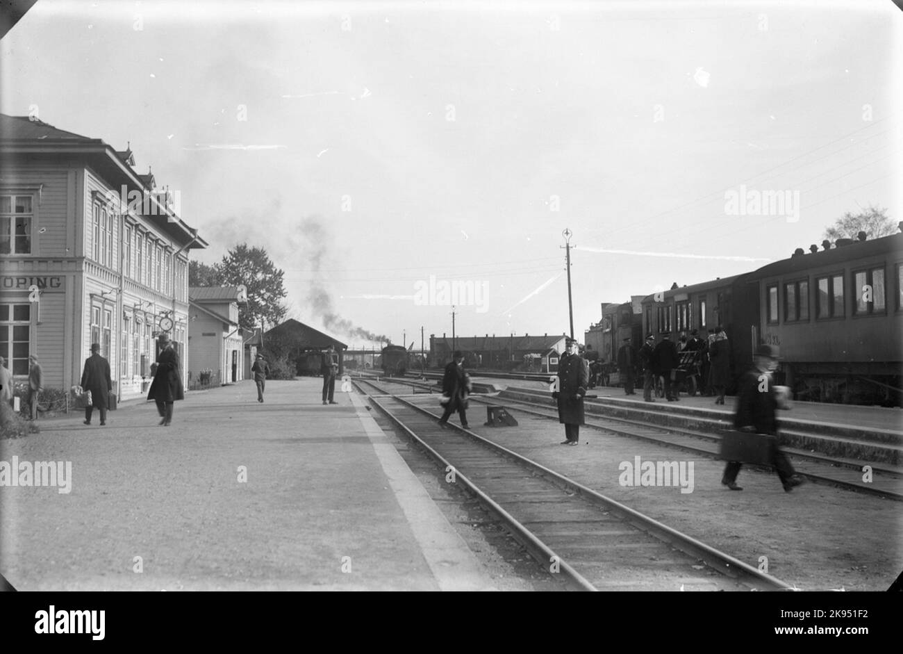 The railway station in Köping Stock Photo - Alamy