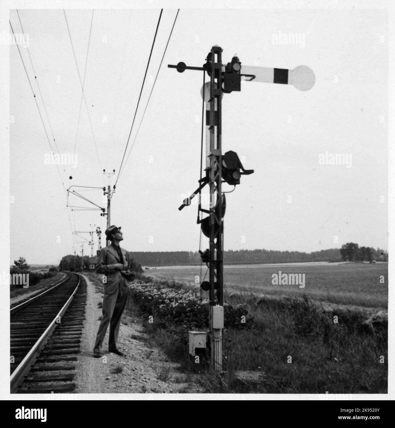 Railway lights Black and White Stock Photos & Images - Alamy