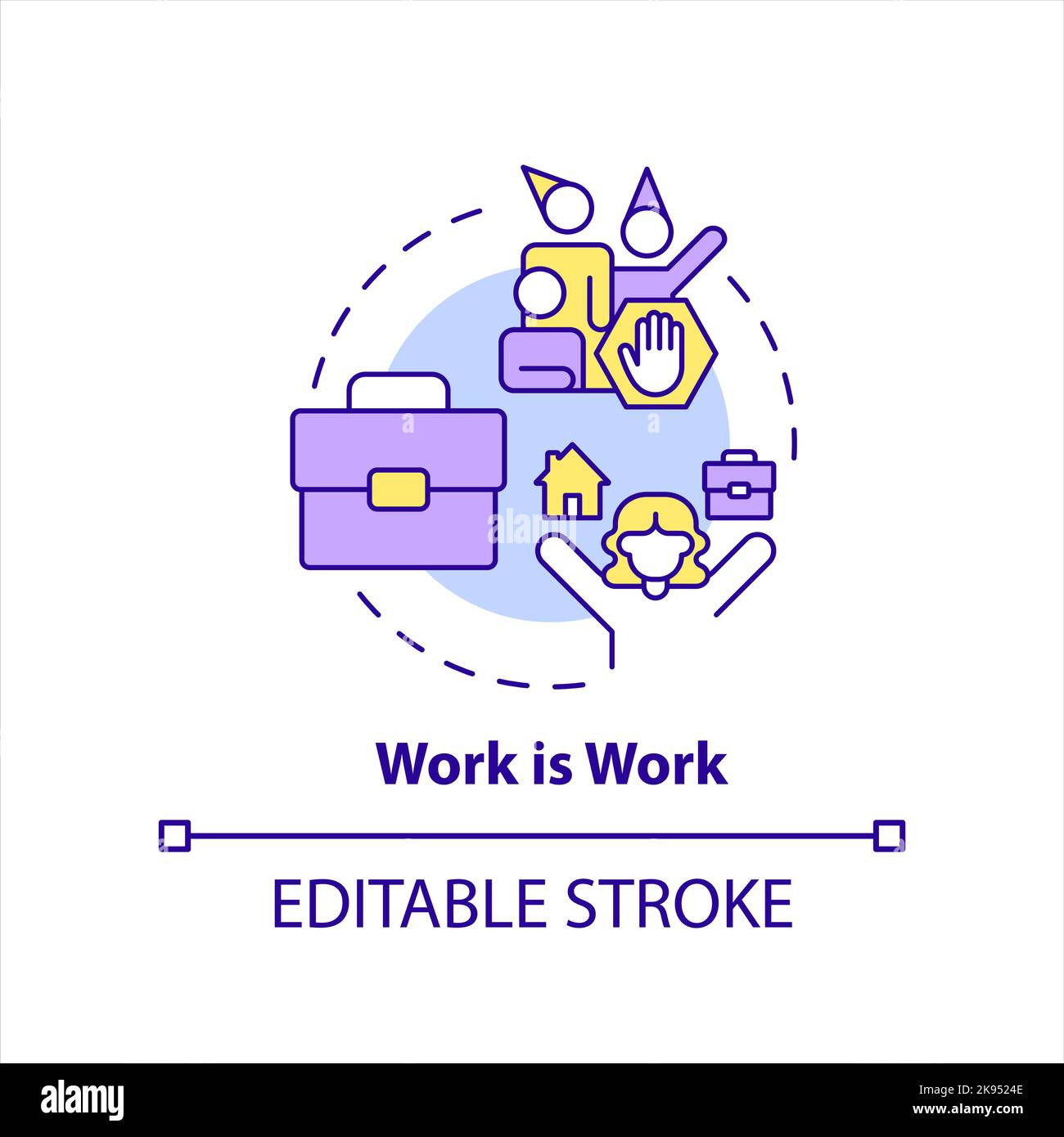 Distance work life Stock Vector Images - Alamy